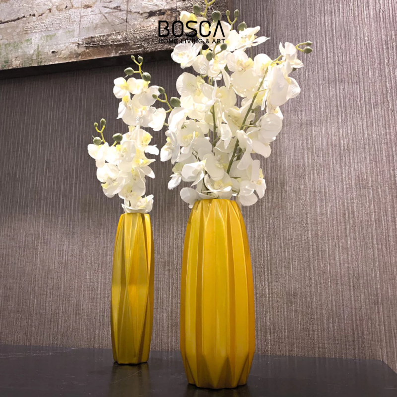 Bosca Living – Vas Bunga Keramik Model Model Origami / Vas Bunga Gold ...